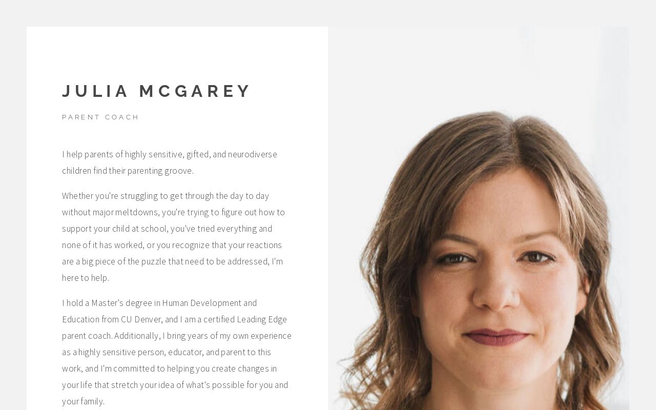 Julia McGarey - Parent Coach